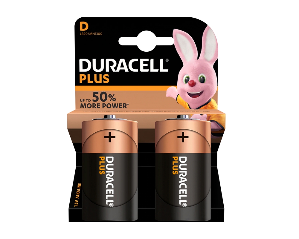 Duracell D Batteries 2 x D (LR20) 1.5V - Regin Products Ltd
