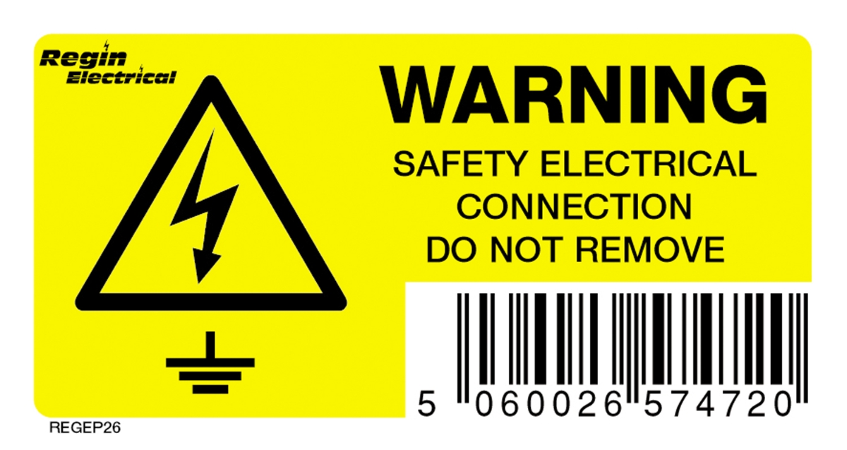Elec. Connection - Do Not Remove Label (8) - Regin Products Ltd